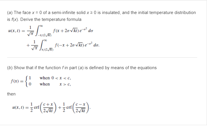 Solved A The Face X 0 Of A Semi Infinite Solid X 2 Is