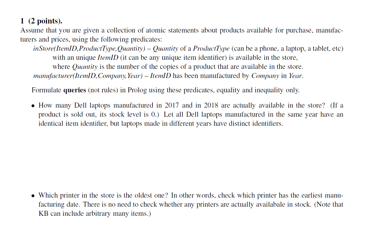 Solved 1 (2 ﻿points).Assume that you are given a collection | Chegg.com