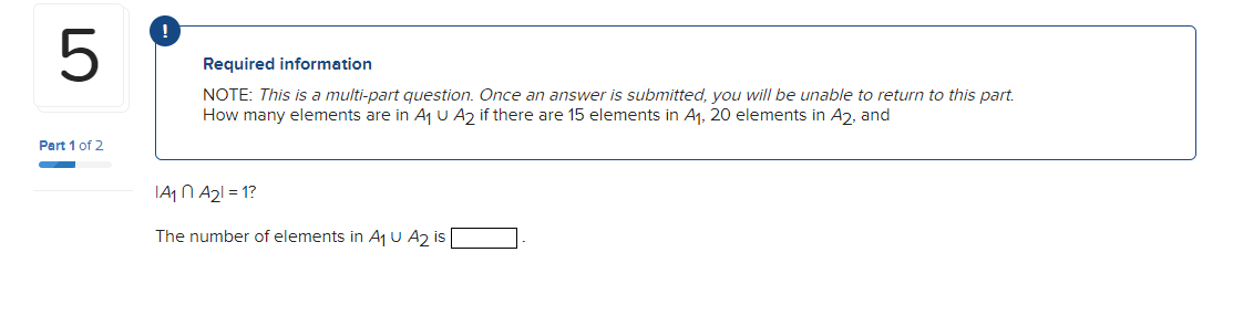 Solved Required information NOTE: This is a multi-part | Chegg.com
