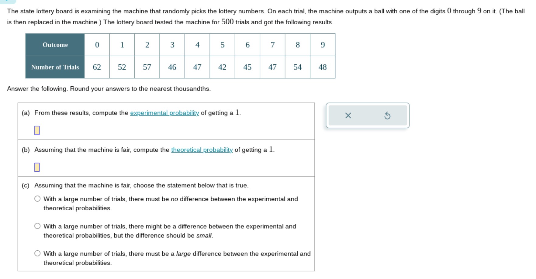 Solved The state lottery board is examining the machine that | Chegg.com