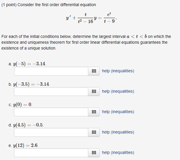 Solved Consider the first order differential equation | Chegg.com