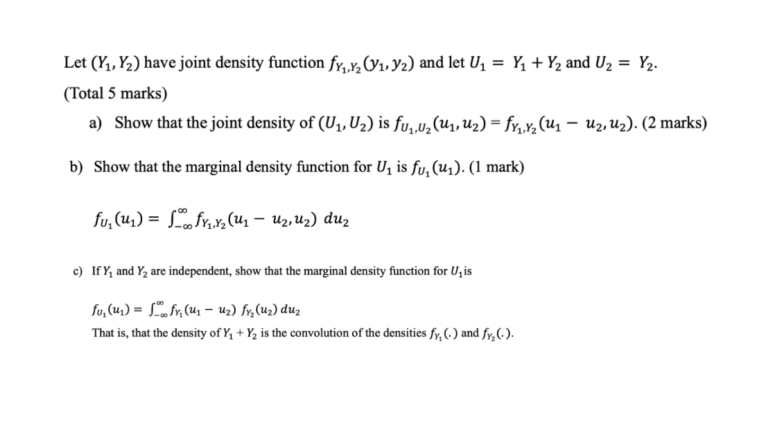 Solved Let (Y1,Y2) have joint density function fY1,Y2(y1,y2) | Chegg.com