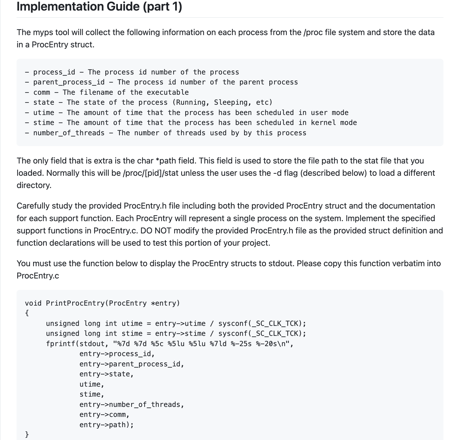 Solved Implementation Guide (part 1) The myps tool will | Chegg.com