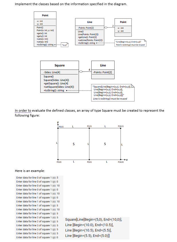 Solved Implement the classes based on the information | Chegg.com
