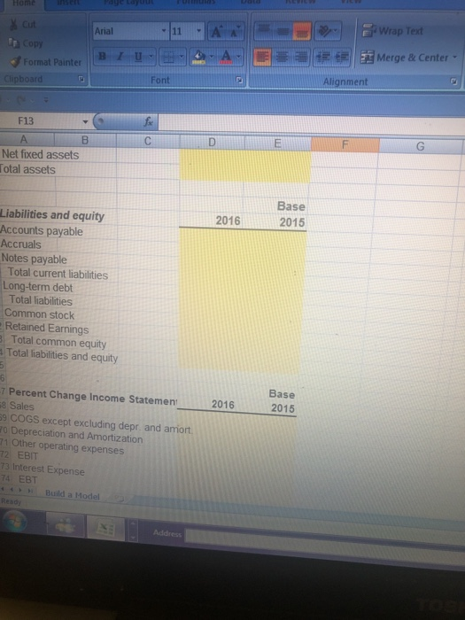 Solved ) Home Insert Page Layout Formulas Data Review View | Chegg.com