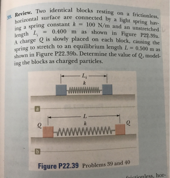 Solved identical blocks resting on a frictionless, blo g. | Chegg.com