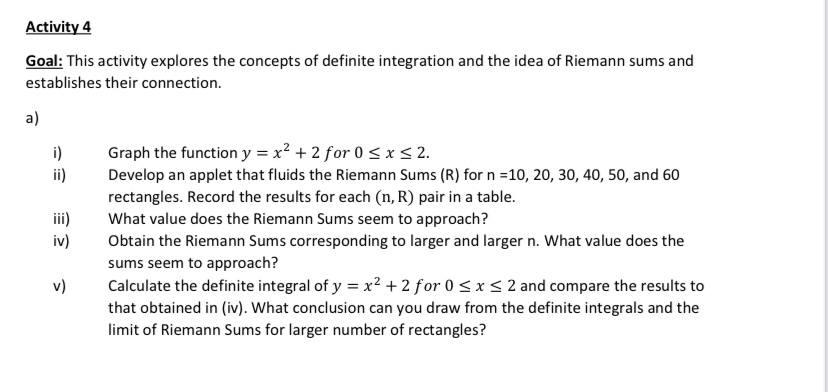 Solved Activity 4 Goal: This activity explores the concepts | Chegg.com ...