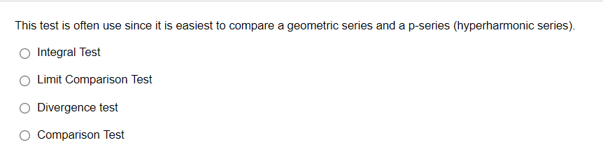 Solved This test is often use since it is easiest to compare | Chegg.com