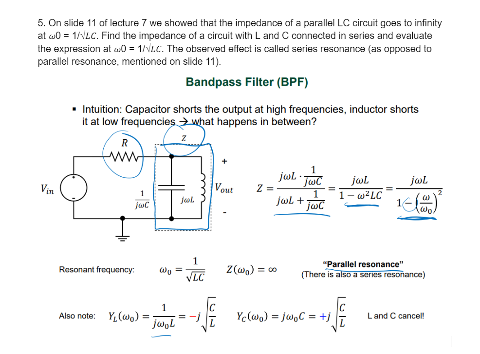 Solved 5. ﻿On slide 11 ﻿of lecture 7 ﻿we showed that the | Chegg.com
