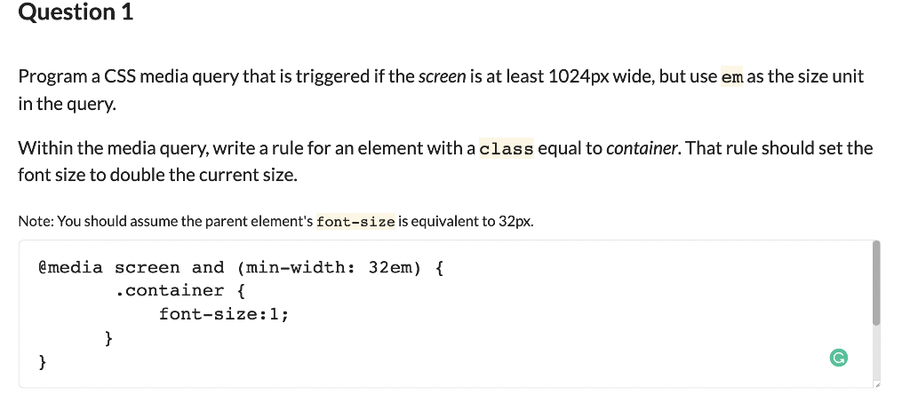 Solved Question 9 Program a CSS ruleset that will set the | Chegg.com