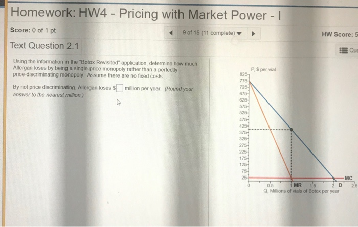 Solved Homework: HW4 - Pricing with Market Power - I Score: | Chegg.com