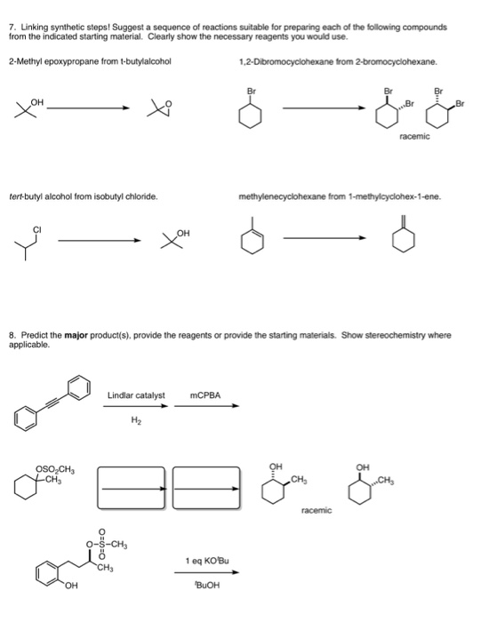Solved Linking synthetic steps! Suggest a sequence of | Chegg.com