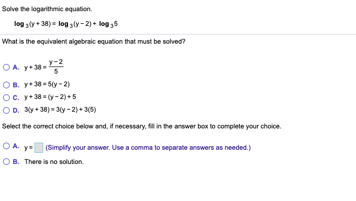 Solved Translate the logarithmic statement into an | Chegg.com