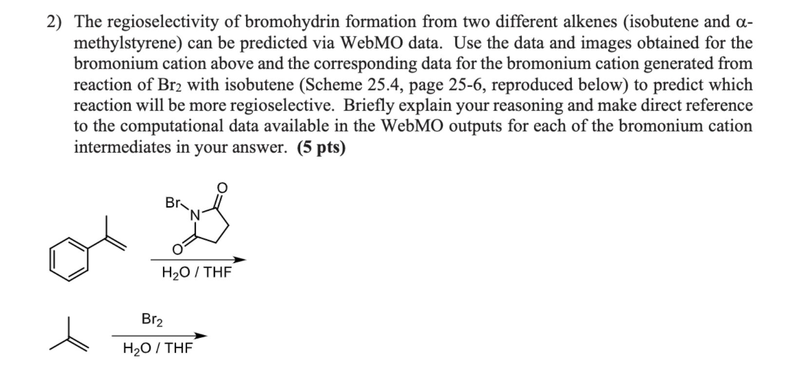 2) The regioselectivity of bromohydrin formation from | Chegg.com