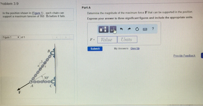 Solved In the position shown in (Figure 1), each chain can | Chegg.com