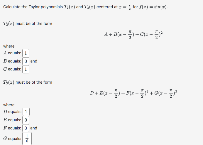 Solved Calculate the Taylor polynomials T2(x) and T3(x) | Chegg.com