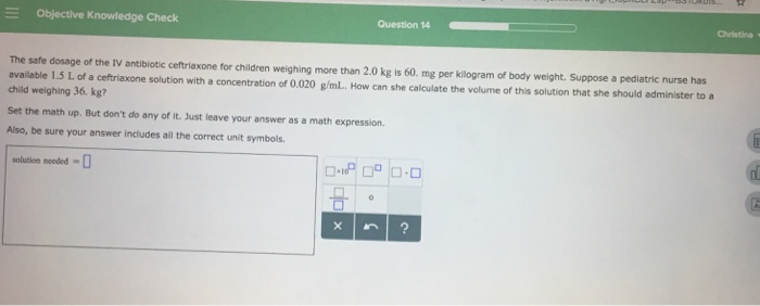 Solved Objective Knowledge Check Question 14 Christina The | Chegg.com