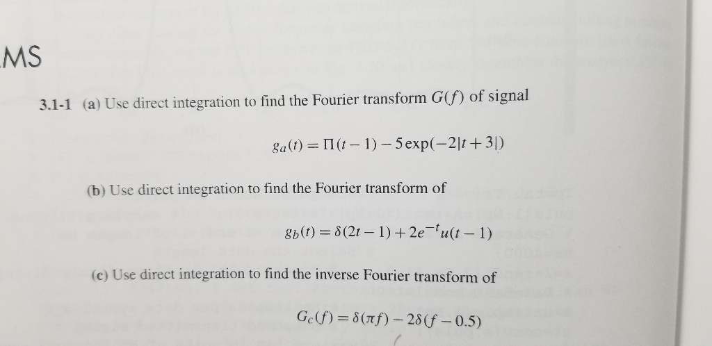 Solved LMS 3.1-1 (a) Use direct integration to find the | Chegg.com