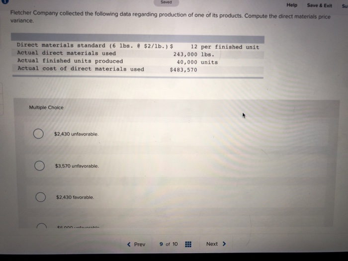 Solved Saved Help Save & Exit Submit The standard materials | Chegg.com
