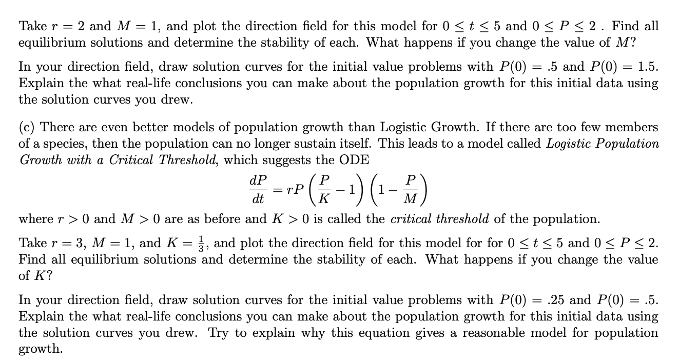 Solved 2. (a) Thomas Malthus' Law of Population Growth | Chegg.com