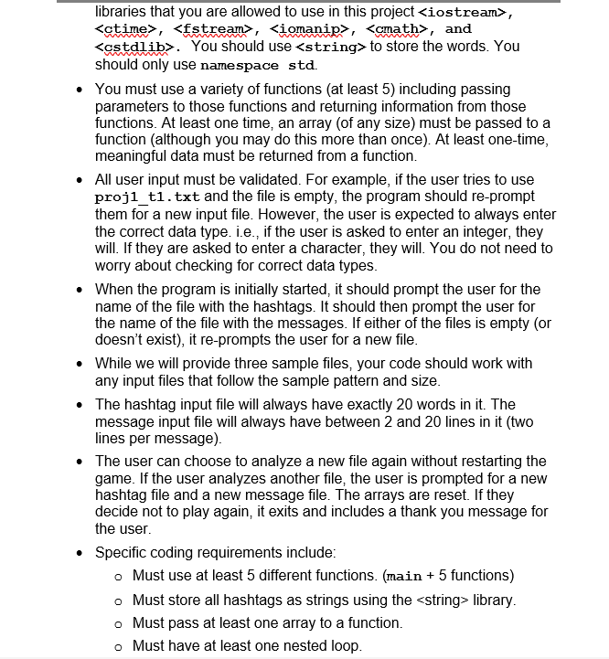 1. Overview In this project, you will: - Practice | Chegg.com