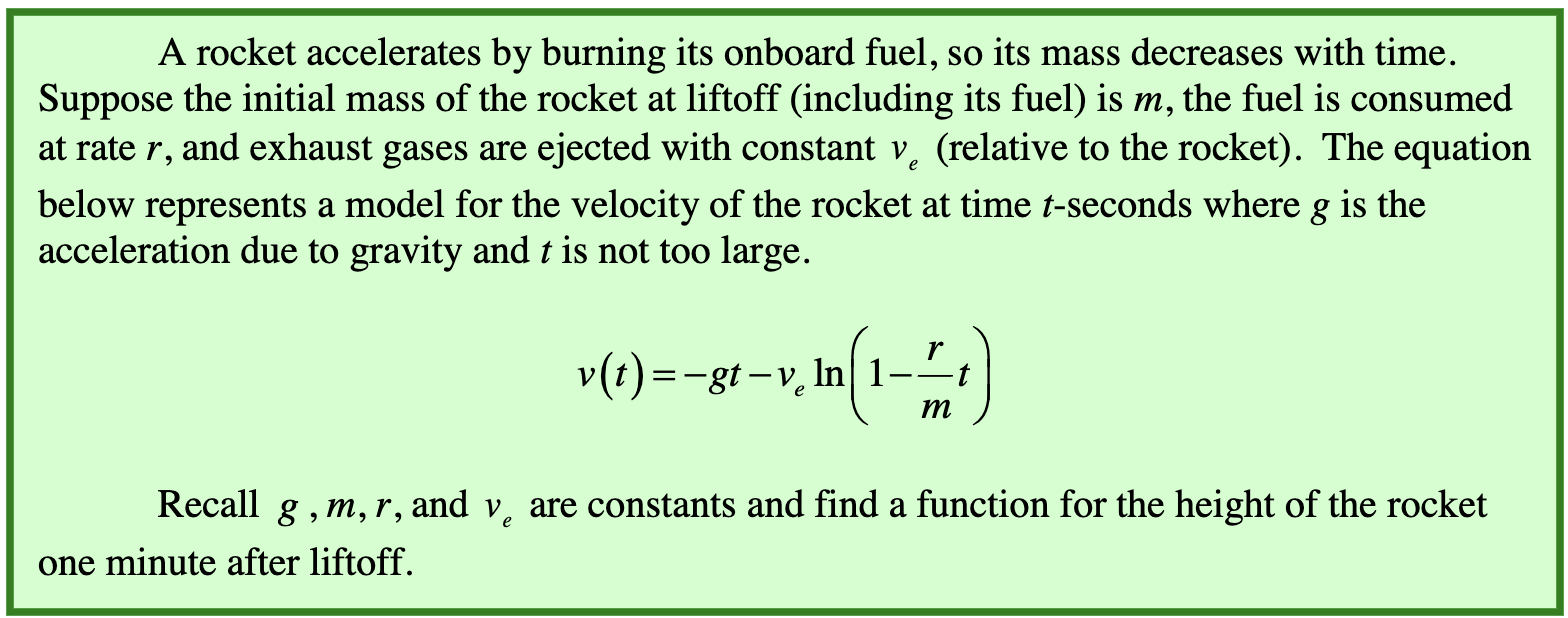 Solved A rocket accelerates by burning its onboard fuel, so | Chegg.com