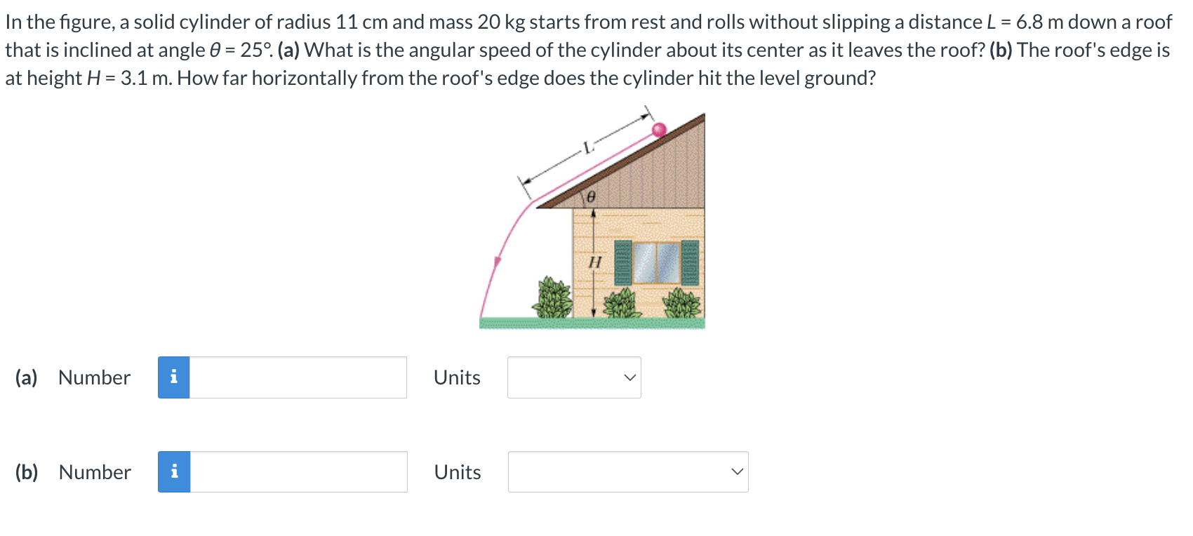 Solved In the figure, a solid cylinder of radius 11 cm and | Chegg.com
