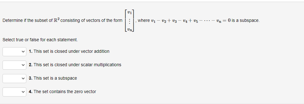Solved Determine if the subset of R2 consisting of vectors | Chegg.com