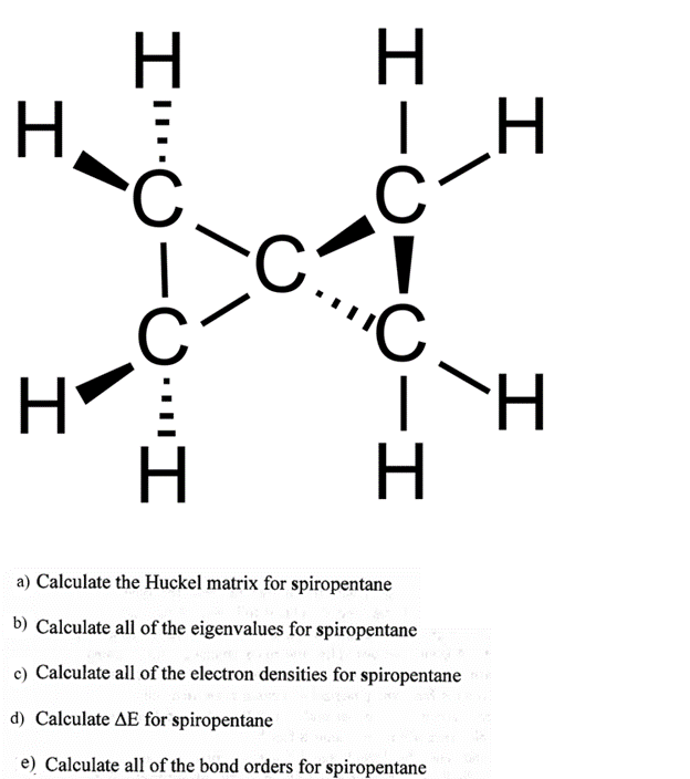 Solved H H Н. Ć LH С C Н: I II. エー a) Calculate the Huckel | Chegg.com
