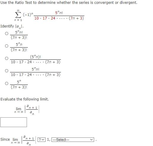 Solved Use the Ratio Test to determine whether the series is | Chegg.com