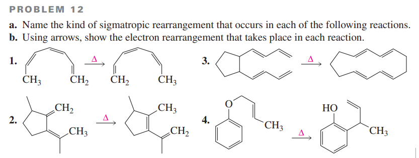 Solved a. Name the kind of sigmatropic rearrangement that | Chegg.com
