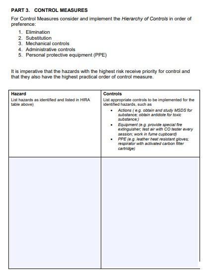 PART 3. CONTROL MEASURES For Control Measures | Chegg.com