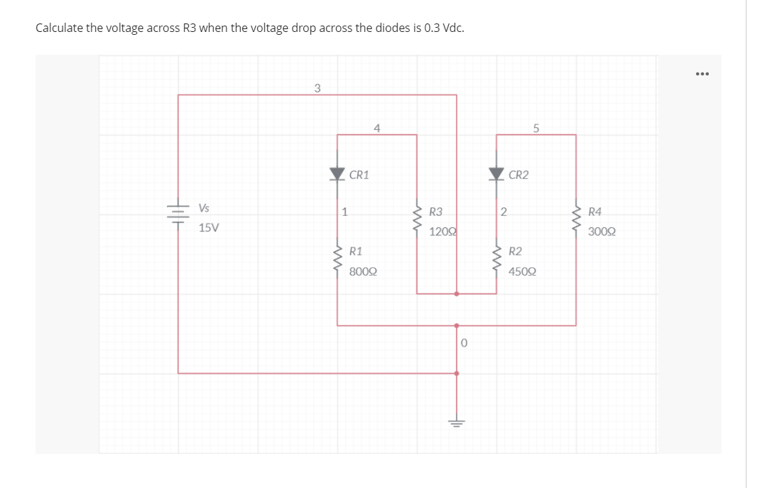 Solved Calculate the voltage across R3 when the voltage drop | Chegg.com