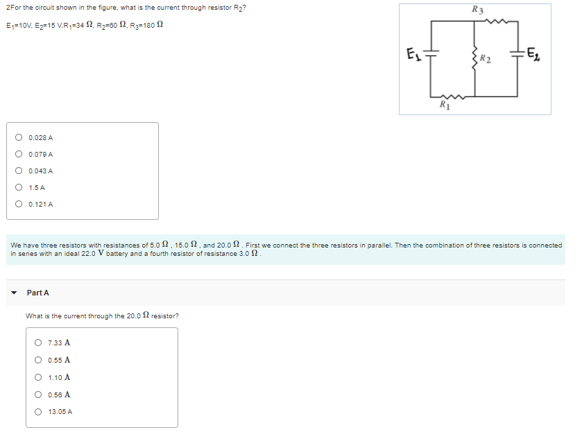 Solved R3 2For the circuit shown in the figure, what is the | Chegg.com