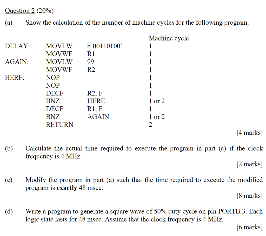 Solved A Show The Calculation Of The Number Of Machine Chegg