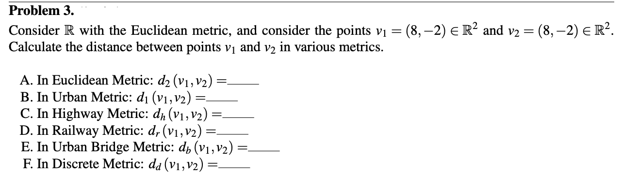 Solved Consider R with the Euclidean metric, and consider | Chegg.com