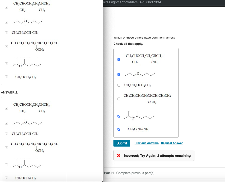 Solved N?assignmentProblemlD=130637934 CH2CHOCH CH CHCH3 CH3 | Chegg.com