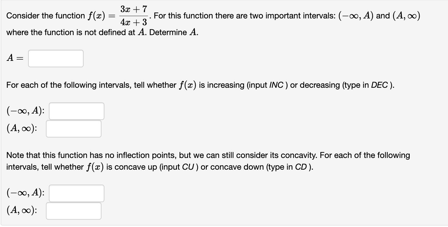 Solved Consider The Function F X 4x 33x 7 For This