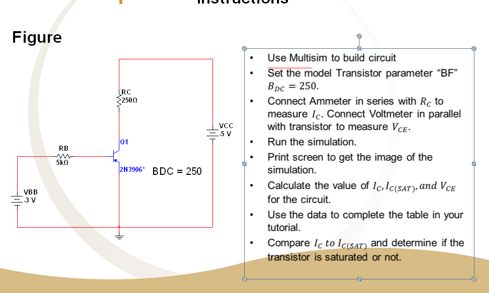 Solved Figure - Use Multisim to build circuit - Set the | Chegg.com