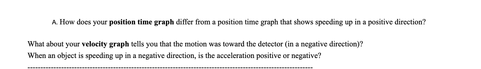 Solved Fan Cart Speeding Up in a Negative Direction A. How | Chegg.com