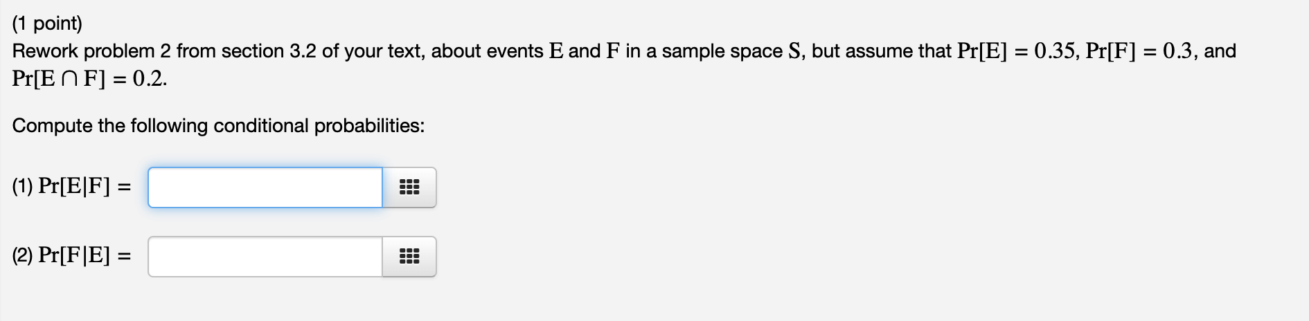 Solved Rework problem 2 from section 3.2 of your text, about | Chegg.com