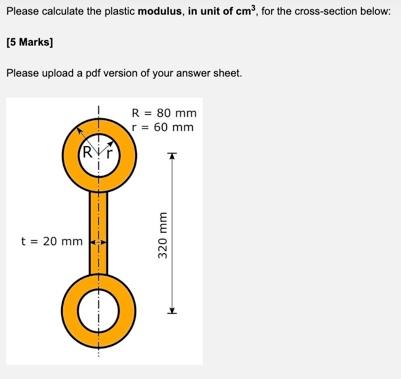 Solved Please calculate the plastic modulus, in unit of cm3, | Chegg.com