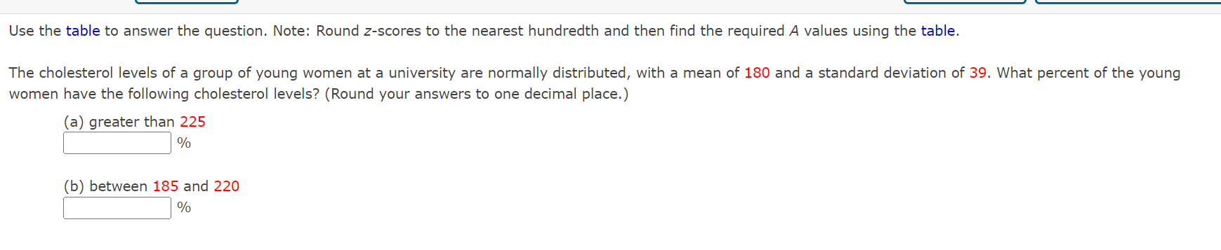 Solved Use the table to answer the question. Note: Round | Chegg.com