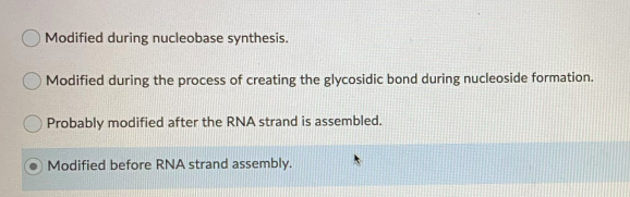 Solved In the figure below, the modified nucleobases in the | Chegg.com