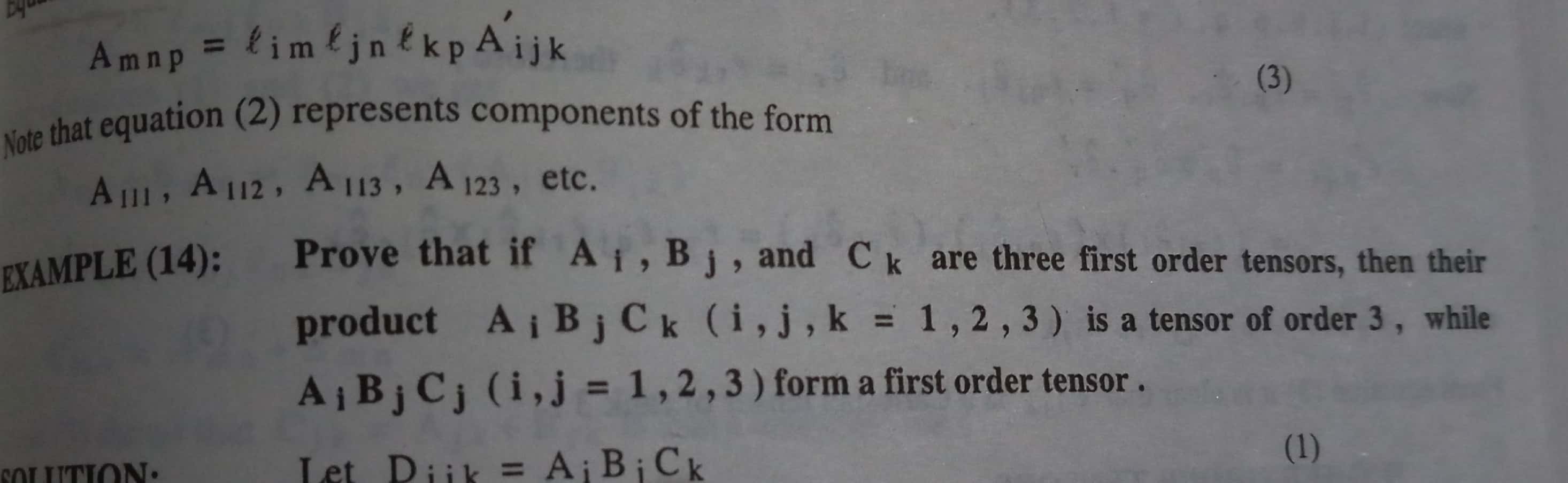 Solved Amnp=limljnlkpAijk'Note that equation (2) ﻿represents | Chegg.com