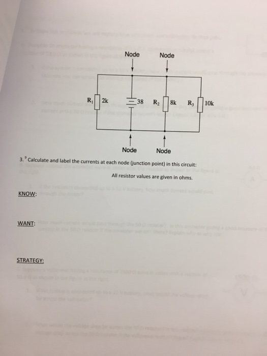 Solved Calculate and label the currents at each node | Chegg.com