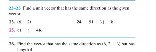 Solved 23-25 Find a unit vector that has the same direction | Chegg.com