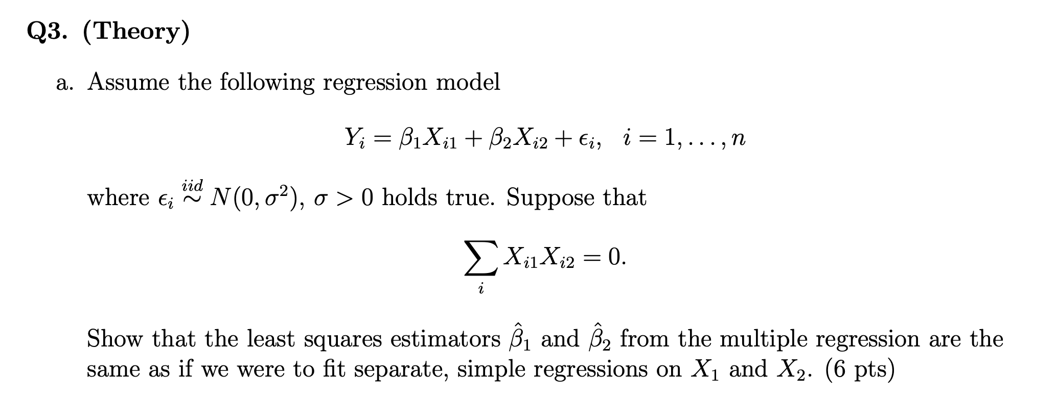 Solved a. Assume the following regression model | Chegg.com