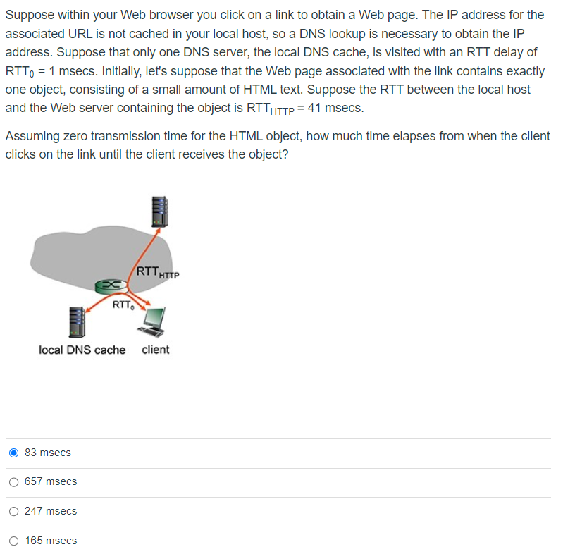Solved Suppose within your Web browser you click on a link | Chegg.com