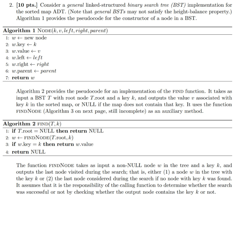 2. (10 pts. Consider a general linked-structured | Chegg.com